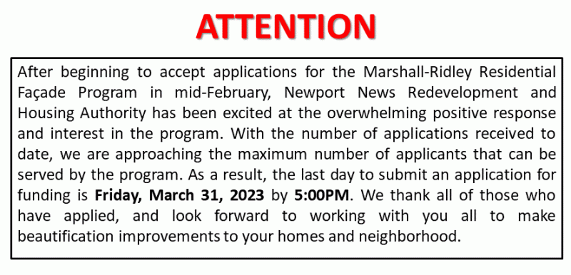 Residential Facade Program – Newport News Redevelopment & Housing Authority